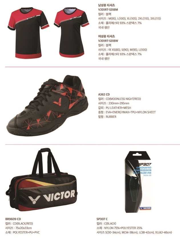 최고의 기능성과 화려함을 가진 경기용 의류 VICTOR 2020 S/S COLLECTION